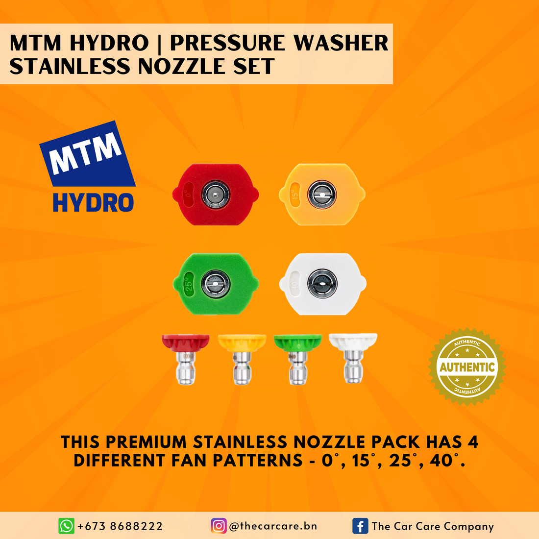 Pressure Washer Stainless Nozzle Set – The Car Care Company